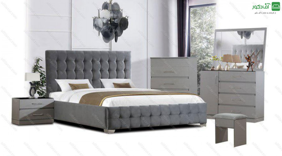 قیمت و خرید تخت خواب دو نفره شیک،چوبی و فلزی + ارسال | آف دکور