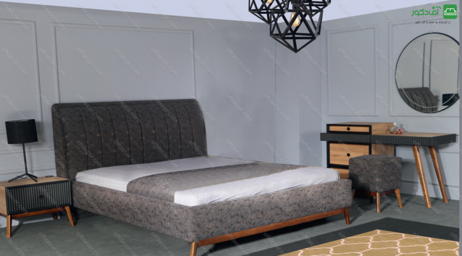 قیمت و خرید تخت خواب دو نفره شیک،چوبی و فلزی + ارسال | آف دکور
