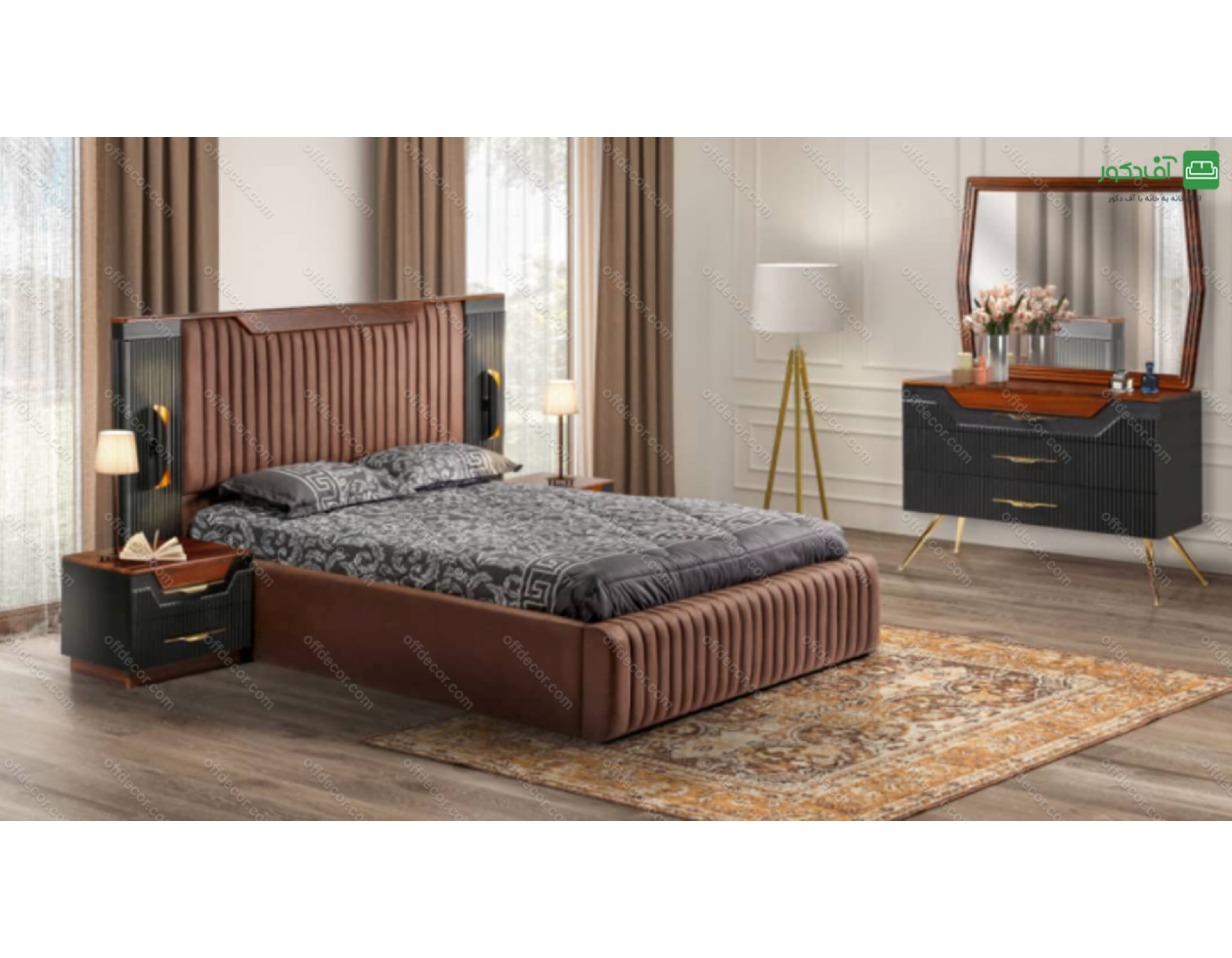 تخت خواب دو نفره ونیز | آف دکور