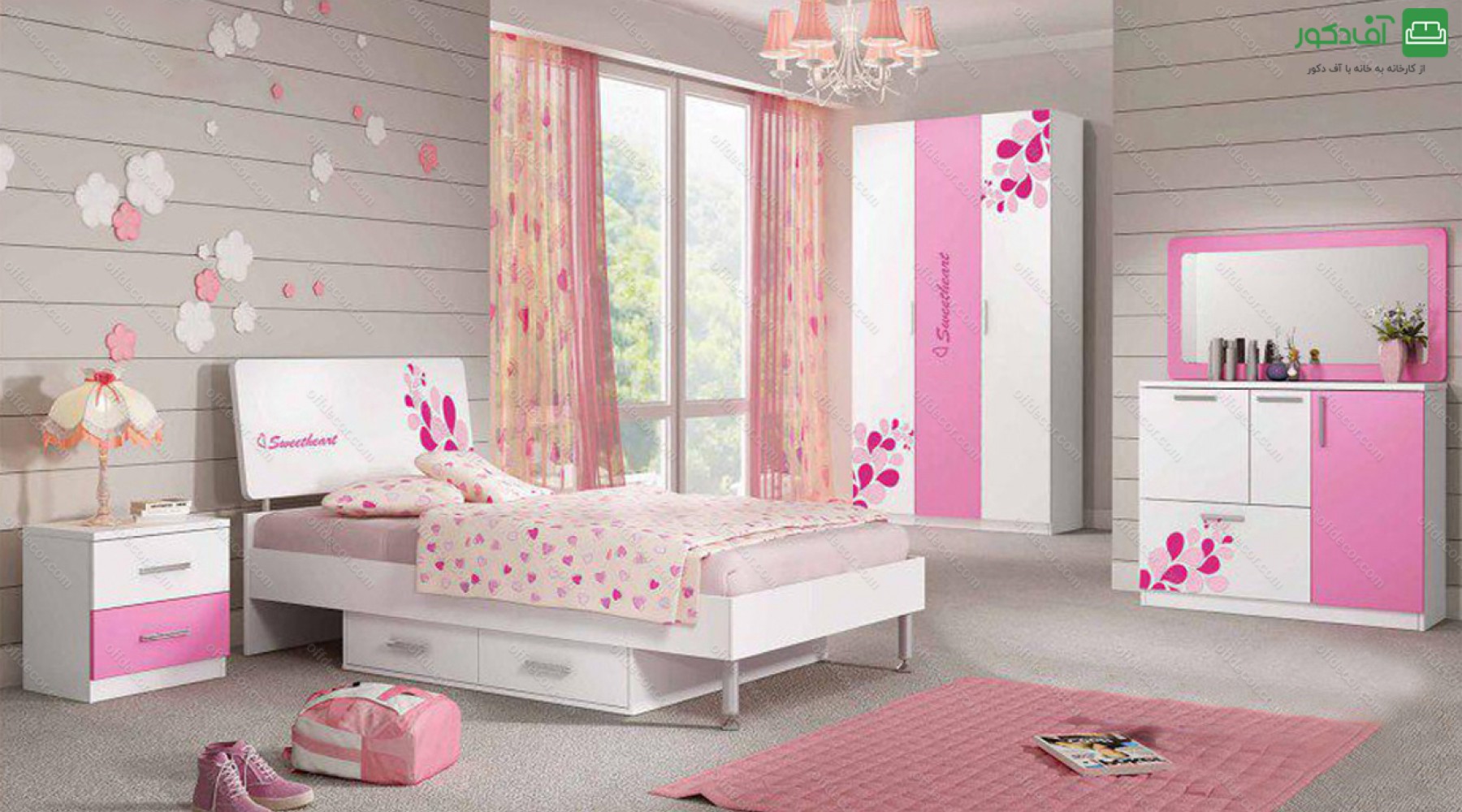 تخت خواب نوجوان کویین | آف دکور