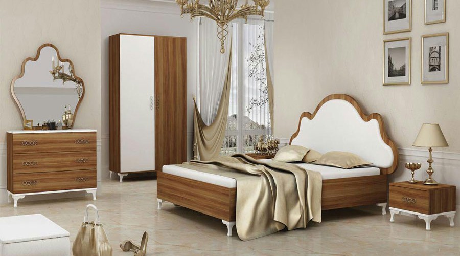 قیمت و خرید تخت خواب دو نفره شیک،چوبی و فلزی + ارسال | آف دکور