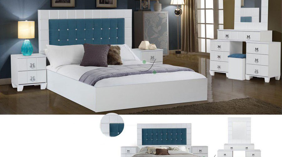 قیمت و خرید تخت خواب دو نفره شیک،چوبی و فلزی + ارسال | آف دکور