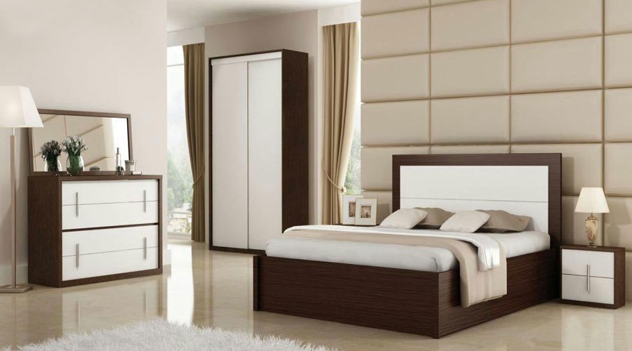 قیمت و خرید تخت خواب دو نفره شیک،چوبی و فلزی + ارسال | آف دکور