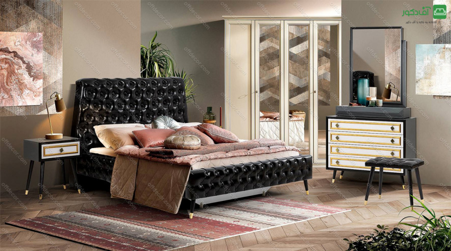 قیمت و خرید تخت خواب دو نفره شیک،چوبی و فلزی + ارسال | آف دکور