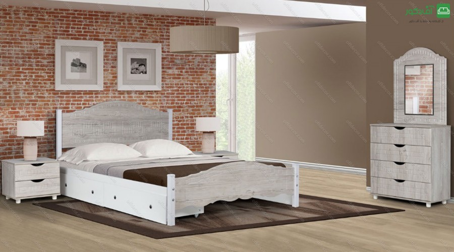 قیمت و خرید تخت خواب دو نفره شیک،چوبی و فلزی + ارسال | آف دکور