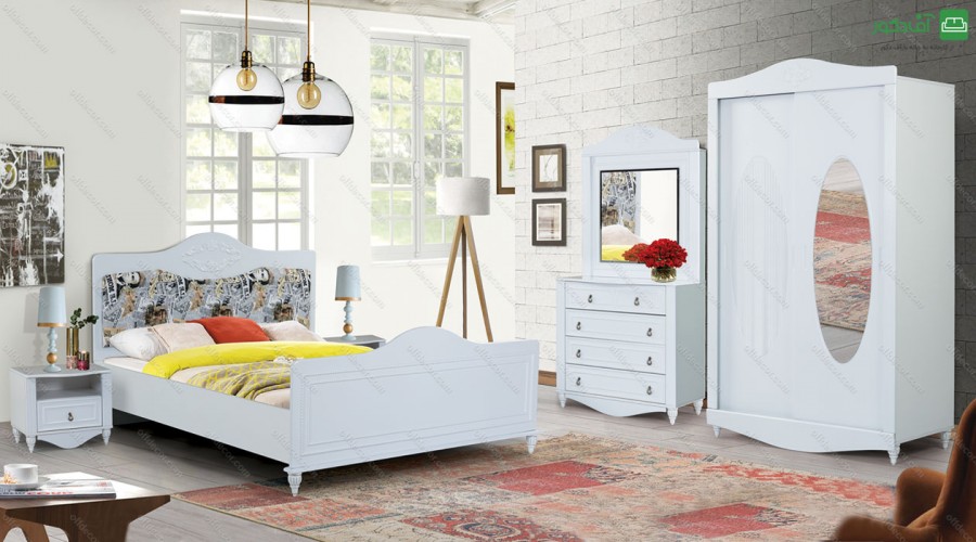 قیمت و خرید تخت خواب دو نفره شیک،چوبی و فلزی + ارسال | آف دکور