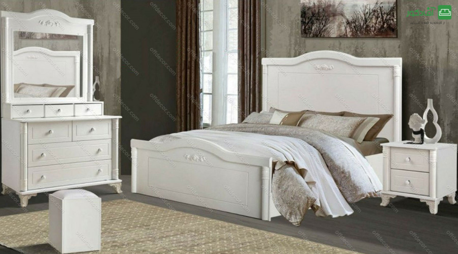 قیمت و خرید تخت خواب دو نفره شیک،چوبی و فلزی + ارسال | آف دکور